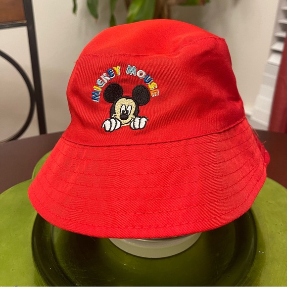 Disney | Accessories | Disney Kids Reversible Red Mickey Mouse Bucket ...